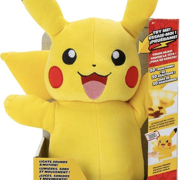 Pokemon | Toys | Pokmon Pikachu Electric Charge Inch Interactive Plush ...